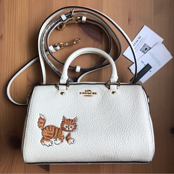 Coach | Bags | Coach Mini Rowan Crossbody With Dancing Kitten | Poshmark